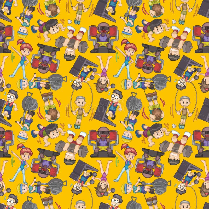 Seamless Gym Pattern Picture. Image: 18391152