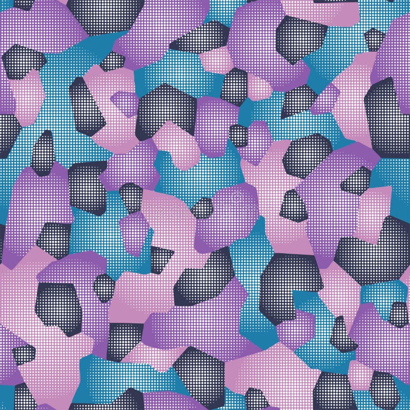 Seamless Halftone Camouflage Background. Fabric Print Texture Pattern ...