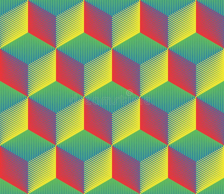 Seamless Halftone Pattern. Abstract Cube Background Stock Vector ...