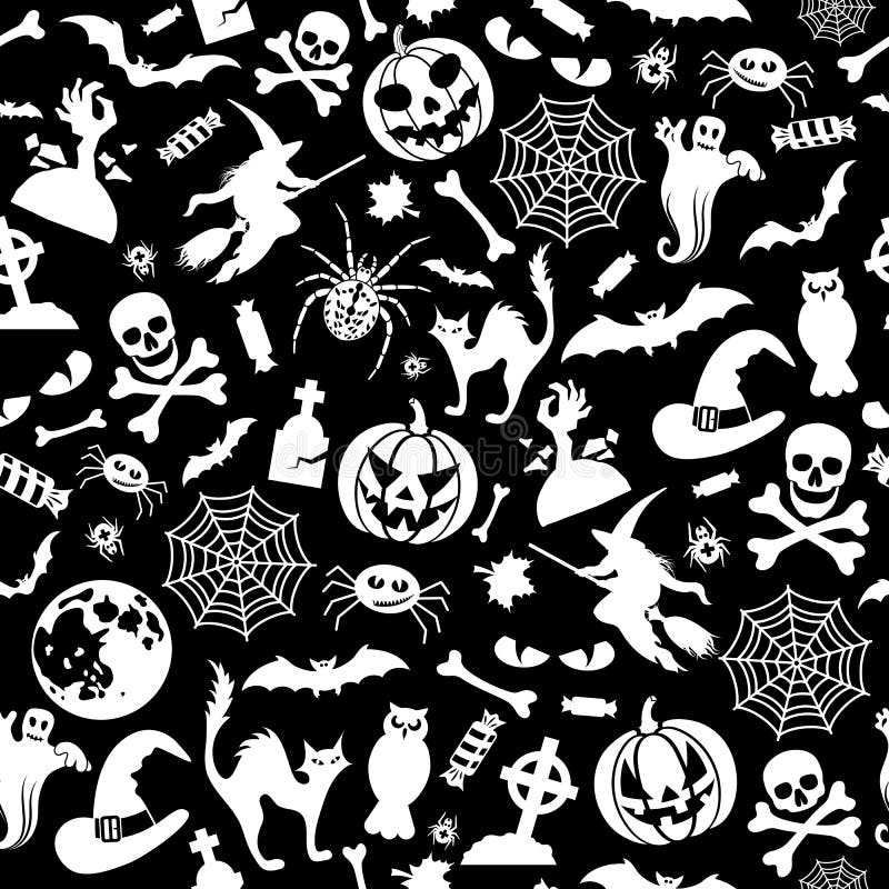 Halloween Seamless Background Stock Vector - Illustration of abstract ...