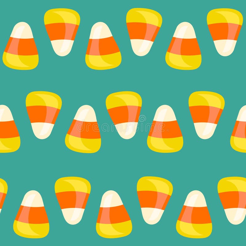 Seamless Folk Art Candy Corn Stock Vector - Illustration of homespun ...