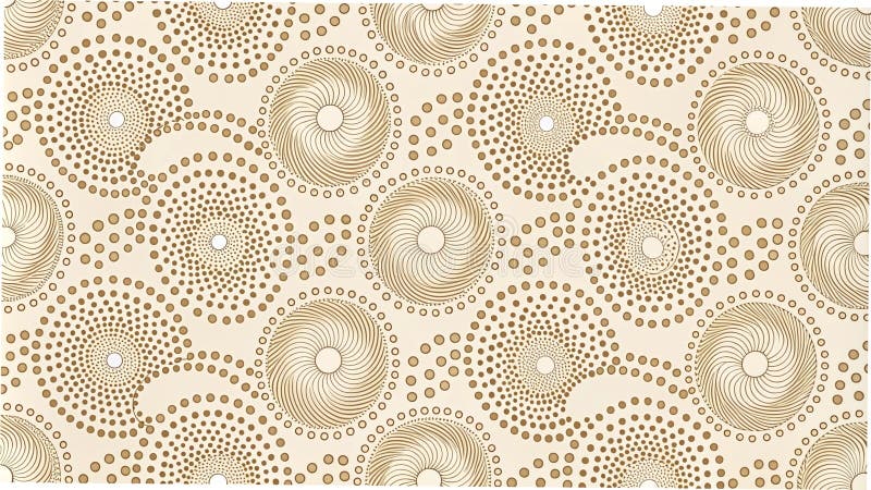 Seamless Hand-drawn Dotted Pattern with Organic Curves on a Light Beige ...