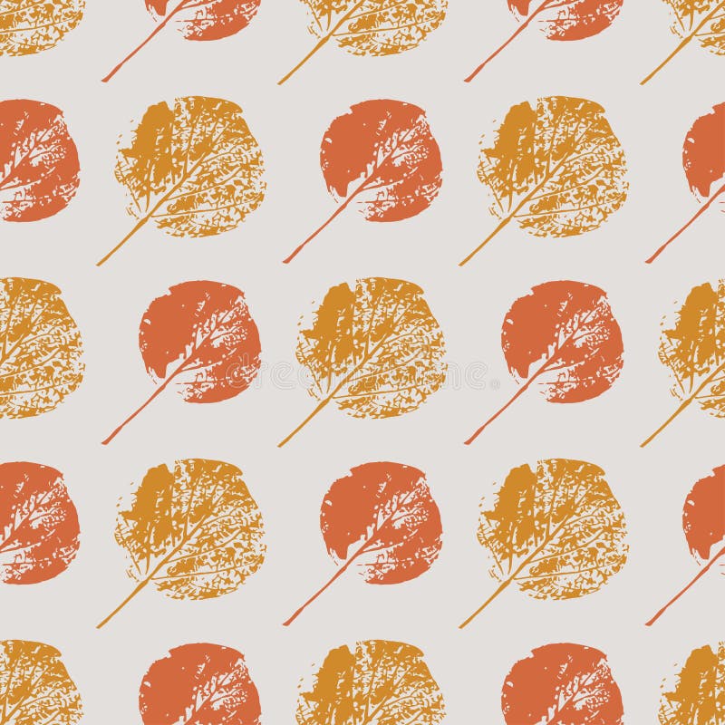 Seamless Hand Drawn Forest Leaves Pattern. Stock Vector - Illustration ...