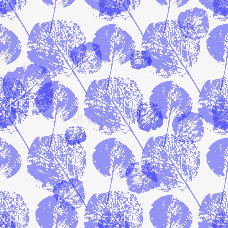 Seamless Hand Drawn Forest Leaves Pattern. Stock Vector - Illustration ...