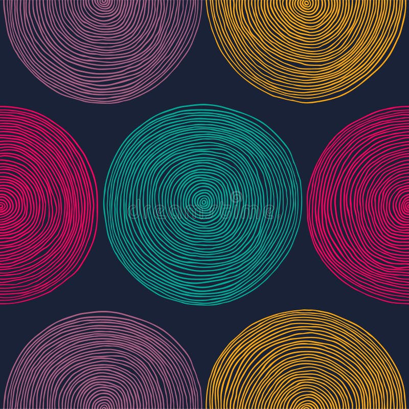 Seamless Hand Drawn Pattern. Stock Vector - Illustration of decor, hand ...