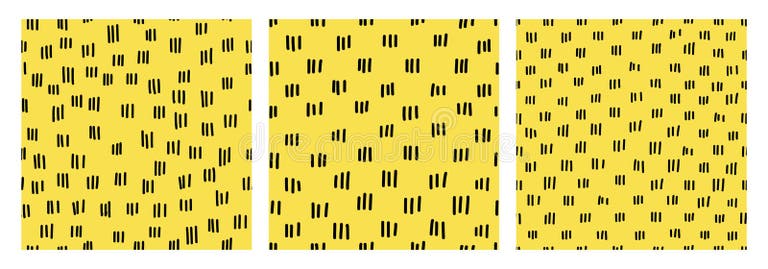 Seamless Hand Drawn Pattern Set with Small Dashes Stock Illustration ...