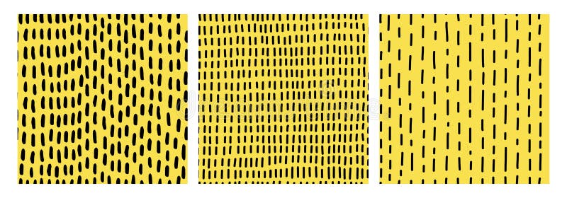 Seamless Hand Drawn Pattern Set with Small Dashes Stock Illustration ...