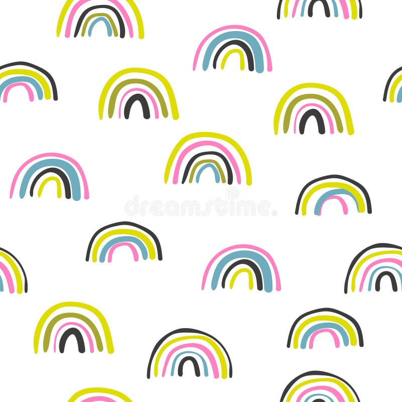 Rainbows pattern stock vector. Illustration of heaven - 27908533