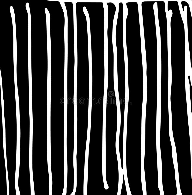 Seamless Hand Drawn Striped Pattern. Black and White Stock Illustration ...