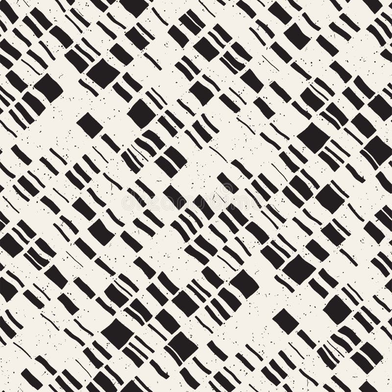 Seamless Hand Drawn Style Chevron Pattern in Black and White. Abstract ...