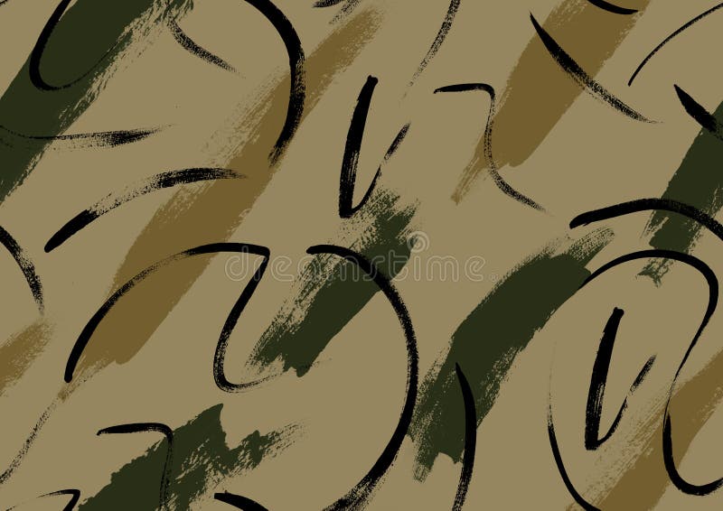 Seamless Hand Drawn Texture Pattern, Watercolor Brush Design for ...