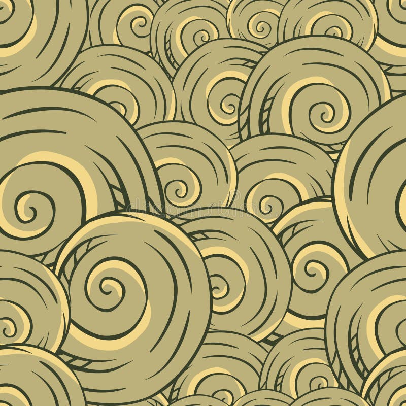 Seamless Hand Drawn Texture of Shells. Vector Stock Vector ...