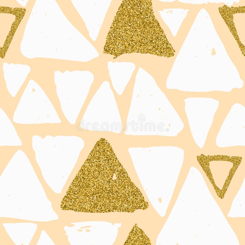Seamless Hand-drawn Triangles Pattern. Stock Vector - Illustration of ...