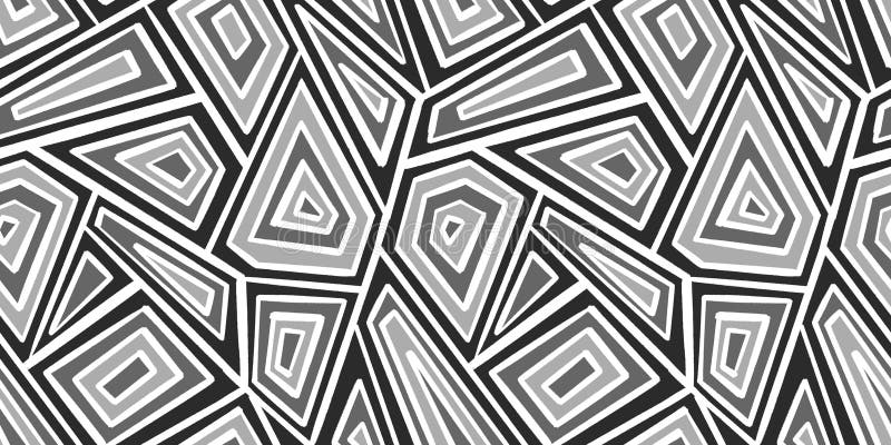 Seamless Hand Painted Abstract Geometric Polygon Stripe Tribal ...