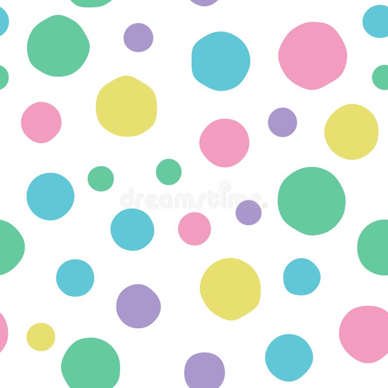 Seamless Handmade Vector Background. Many Circles of Different Sizes ...