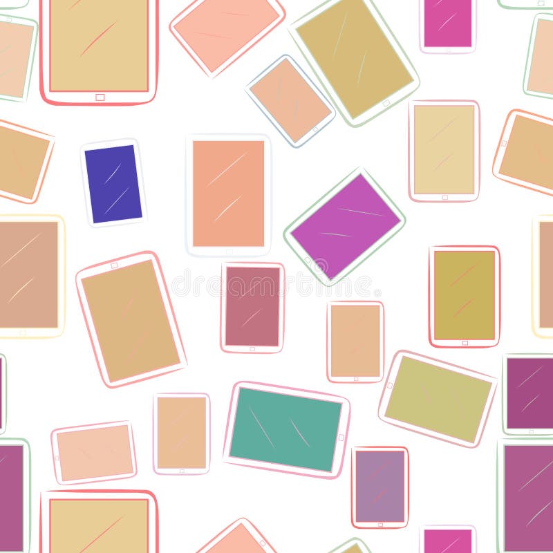 Seamless Handphone or Mobilephone Abstract, Hand Drawn Texture ...