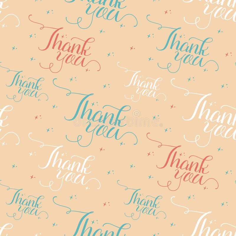 Thank You Seamless Background Stock Vector - Illustration of decorative ...