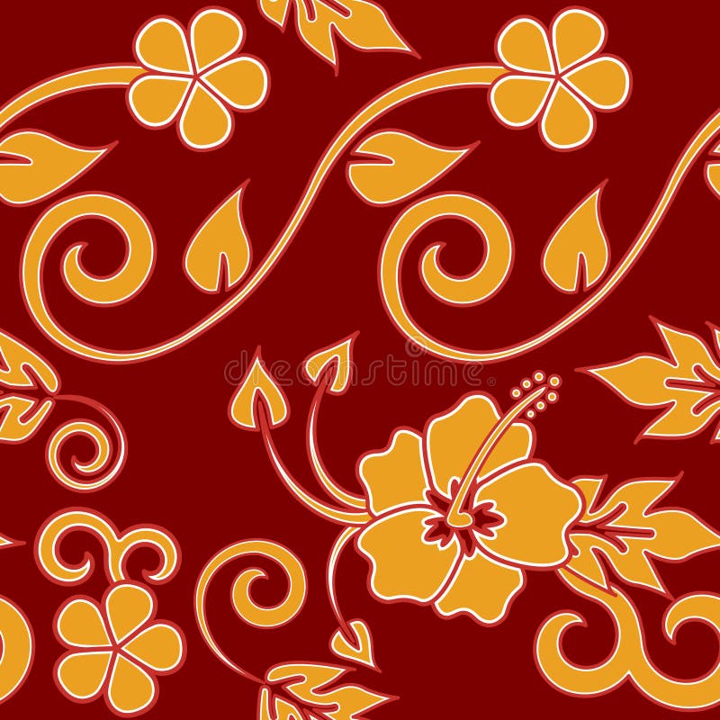 Seamless Hawaiian Hula Pattern Stock Vector - Illustration of nature ...