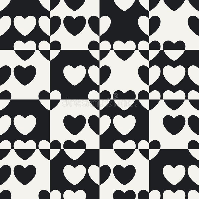 Checkered Heart Seamless Tile Stock Vector - Illustration of tiled ...