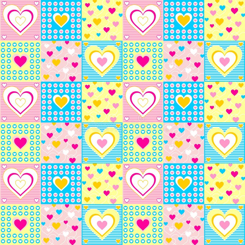 Seamless Heart Pattern stock vector. Illustration of pretty - 39047252