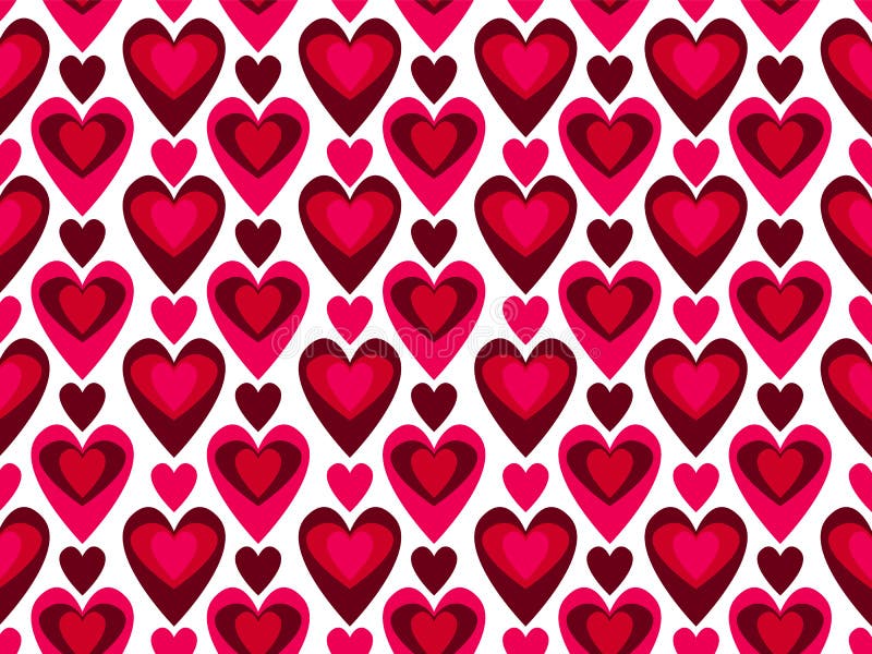 Seamless Heart Pattern Vector Stock Vector - Illustration of symbol ...