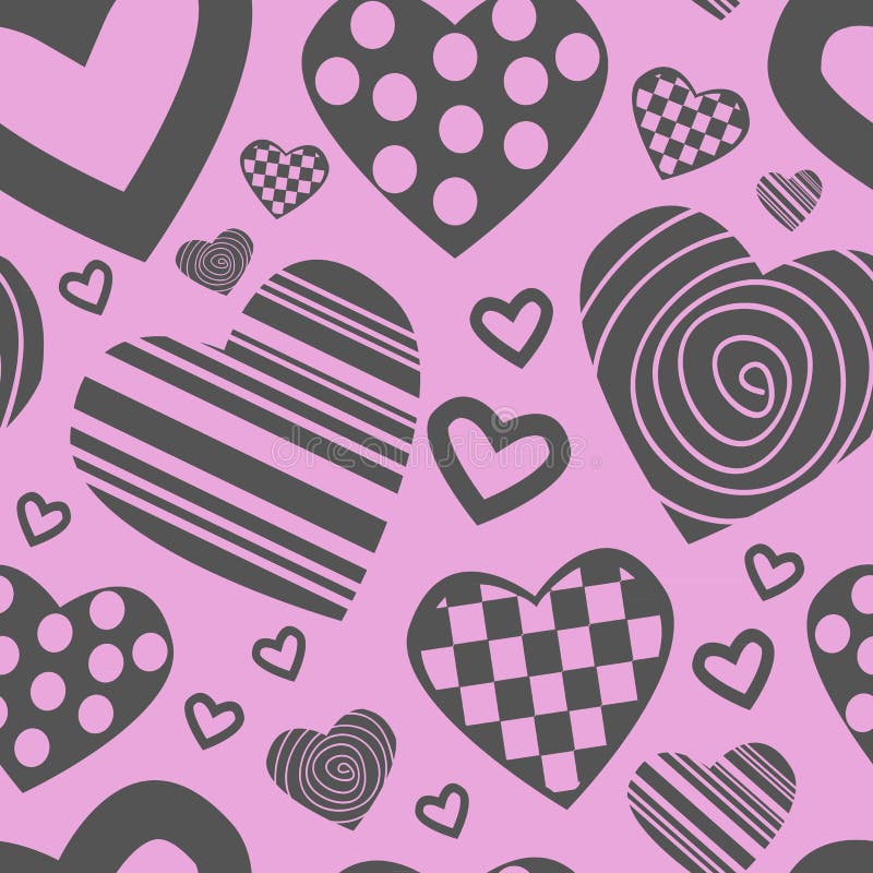 Seamless heart pattern stock vector. Illustration of shape - 46693116