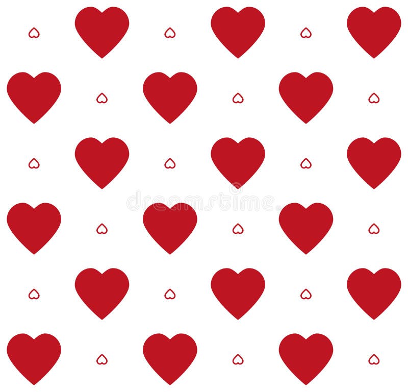 Seamless Heart Pattern Vector Illustration Love Classic Valentine ...