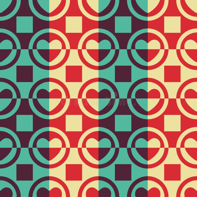 Seamless Heart Pattern stock vector. Illustration of romantic - 92660531