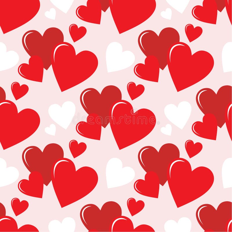 Seamless hearts pattern stock vector. Illustration of pink - 22553784