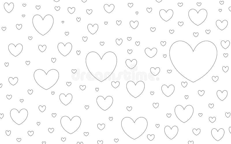 A Seamless Hearts Pattern stock illustration. Illustration of wallpaper ...