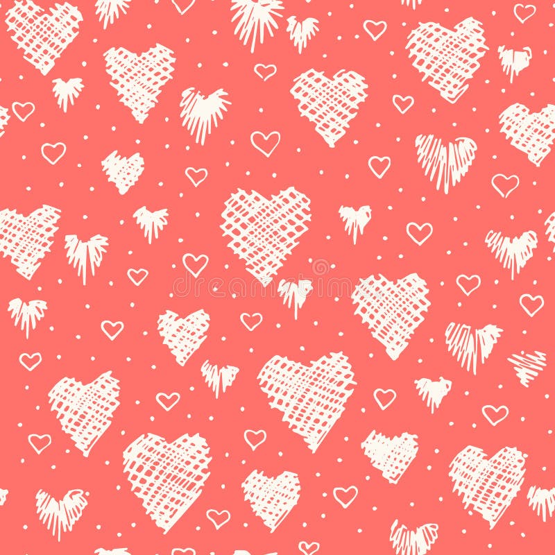 Seamless hearts pattern stock vector. Illustration of pattern - 83483173