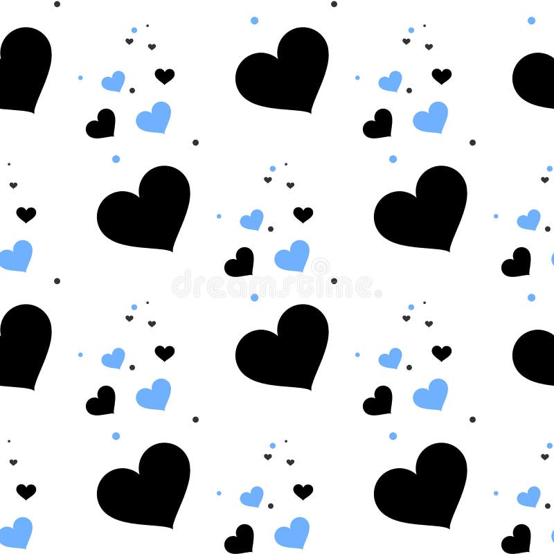 Seamless Hearts Pattern. Vector Repeating Texture. Stock Illustration ...