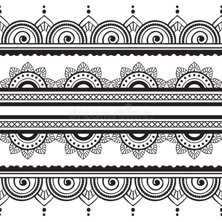 Floral Motif Borders Stock Illustrations – 9,917 Floral Motif Borders ...