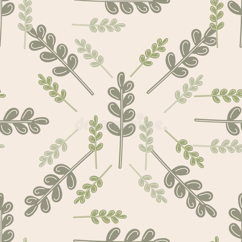 Seamless Herbal Pattern in Minimalist Style for Fabric, Textile ...