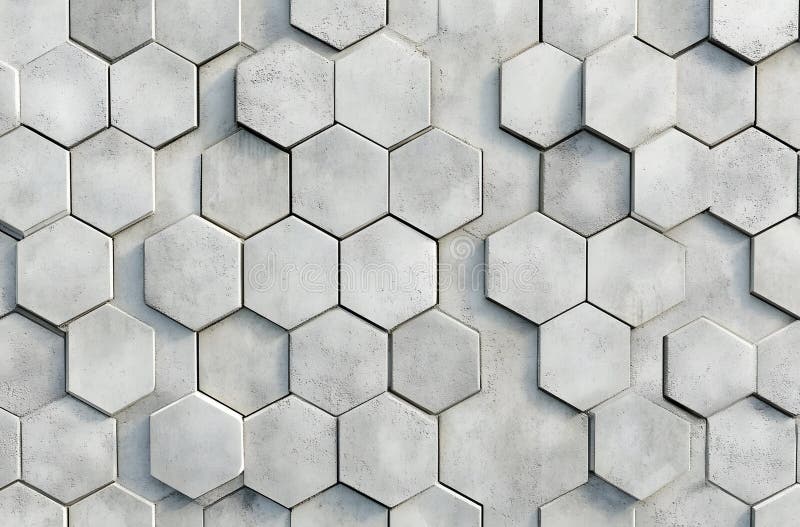 Seamless Hexagon Concrete Paving Stone Texture Stock Illustration ...
