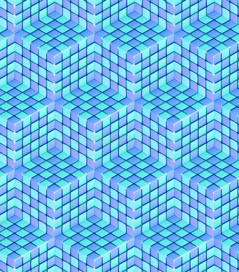 Seamless Hexagon Cube Background Texture Stock Illustration ...