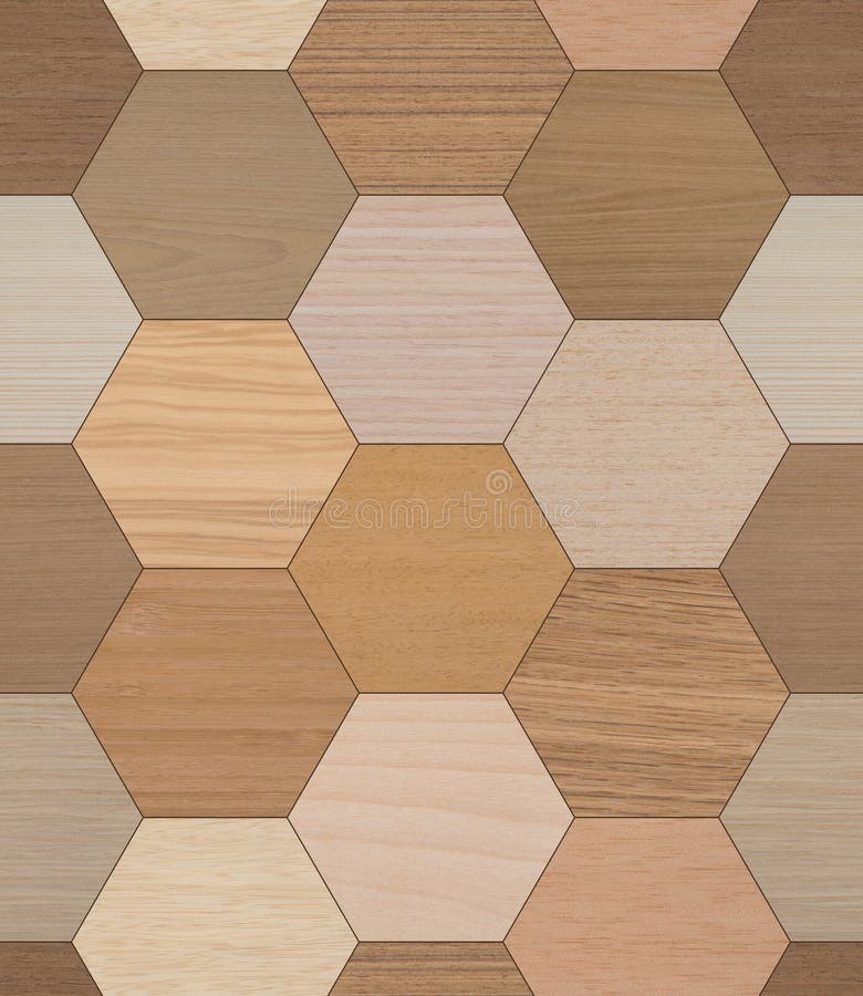 Seamless Hexagons Wood Wall Parquet Stock Image - Image of light ...