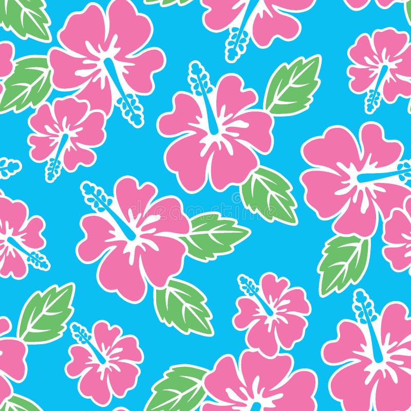 Seamless Hibiscus Pattern Stock Illustration Illustration Of Flower