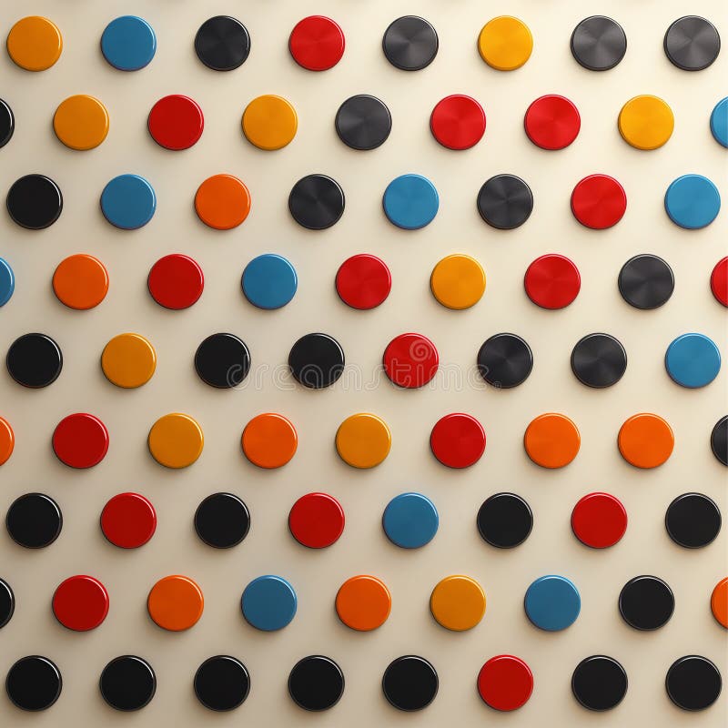 Seamless High-Resolution Polka Dot Pattern with Bold Colors and Crisp ...