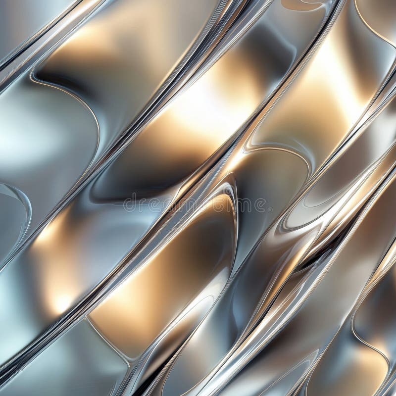 Seamless High-tech Metallic Texture Featuring Chrome Reflections and ...