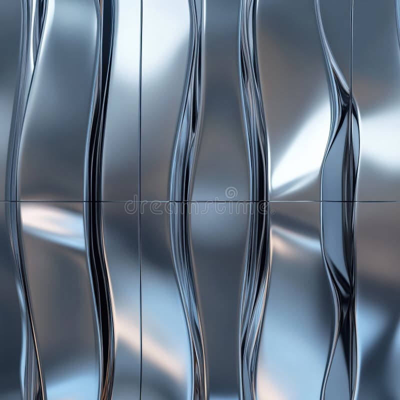 Seamless High-tech Metallic Texture with Sleek Chrome Reflections and ...