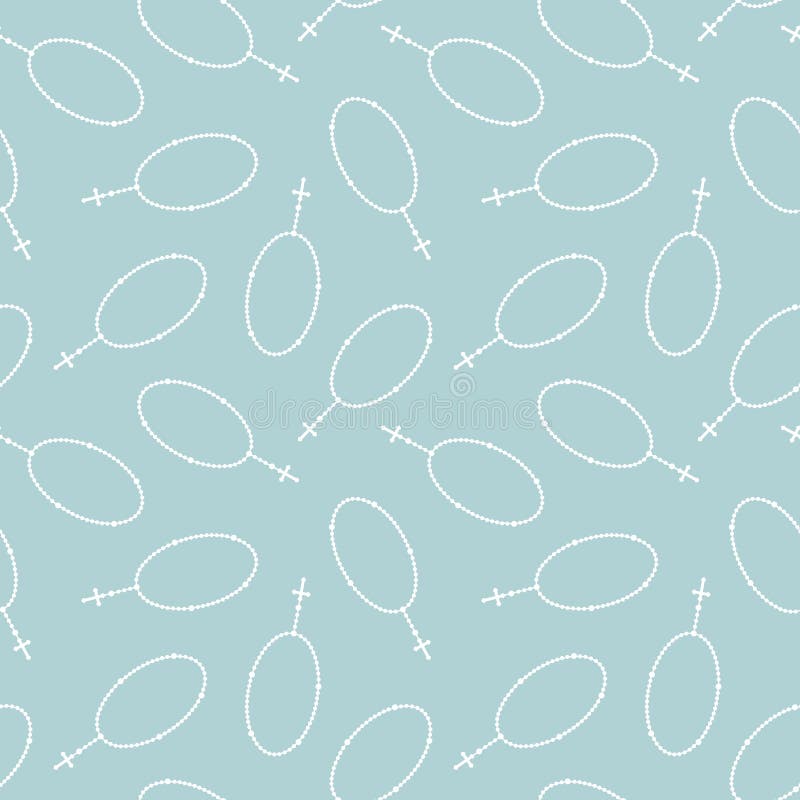 Seamless Holy Rosary Beads Pattern Stock Vector - Illustration of ...