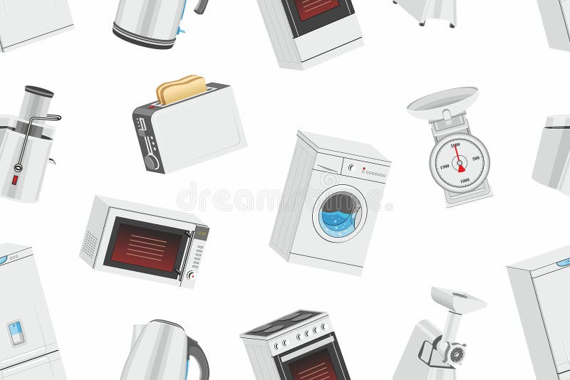 Home Appliances Pattern Stock Illustrations – 2,137 Home Appliances ...