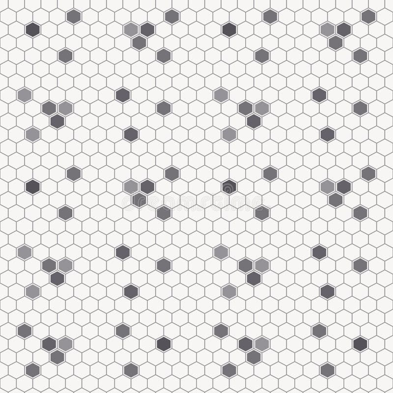 Seamless Honey Pattern with Outlined Honey Cells Stock Vector ...