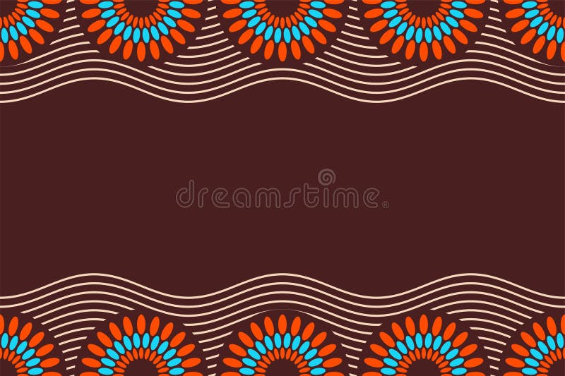 Seamless Horizontal Border Pattern with Circles, Round Shapes, Wavy ...