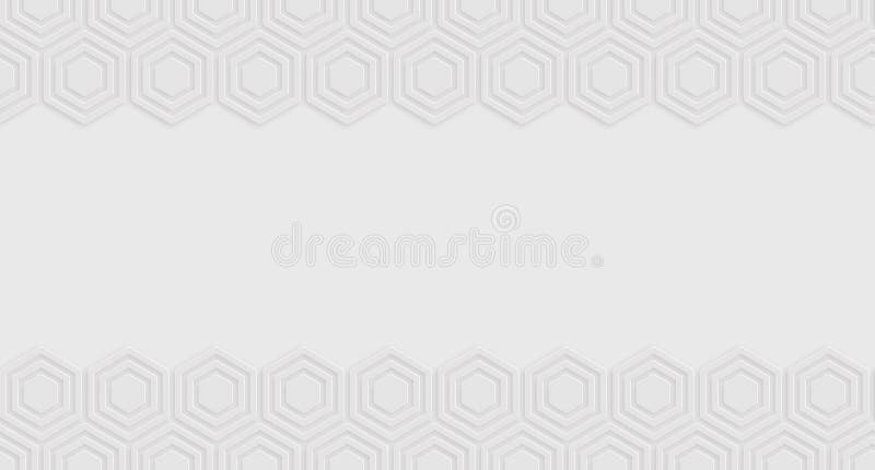 Seamless Monochrome Hexagonal Pattern Stock Illustration - Illustration ...