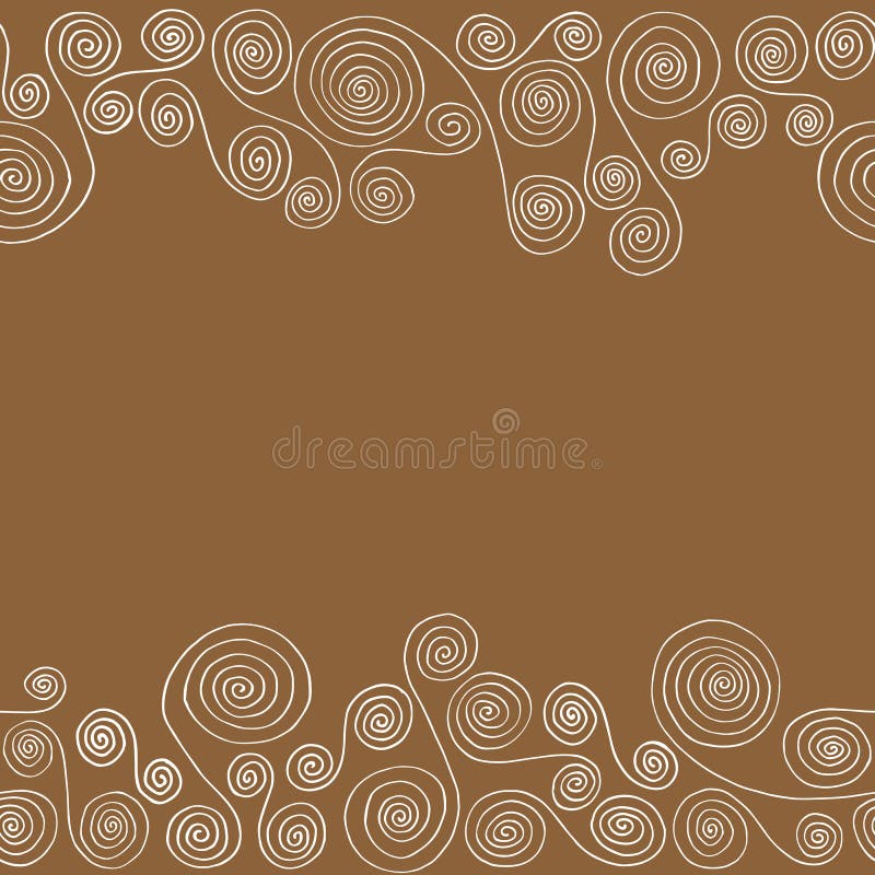 Seamless Horizontal Pattern Frame of Curlicues Stock Illustration ...