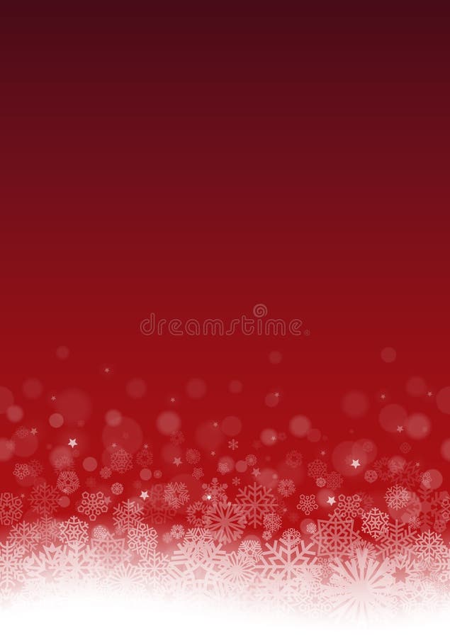 Seamless Horizontal Red Pattern with Snowfall Stock Vector ...