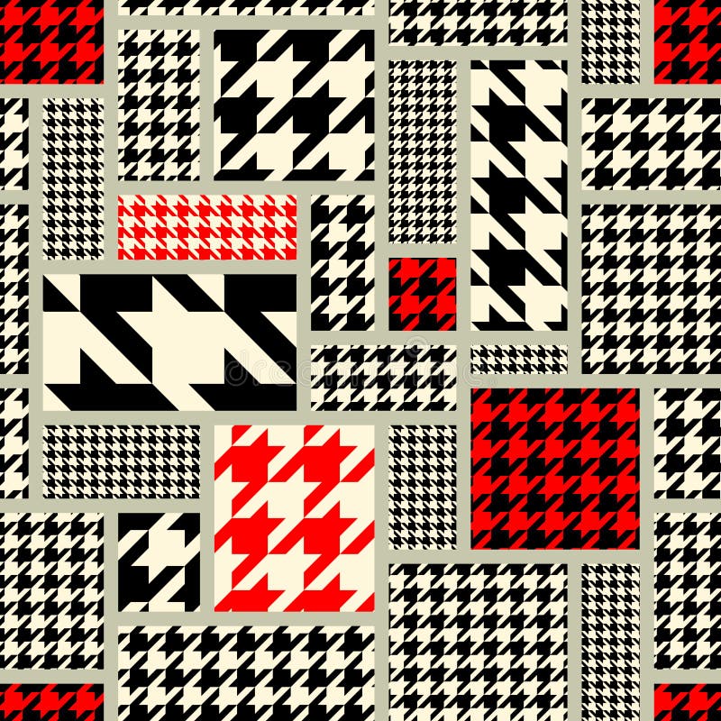 Seamless Hounds-tooth Pattern Stock Vector - Illustration of fashion ...