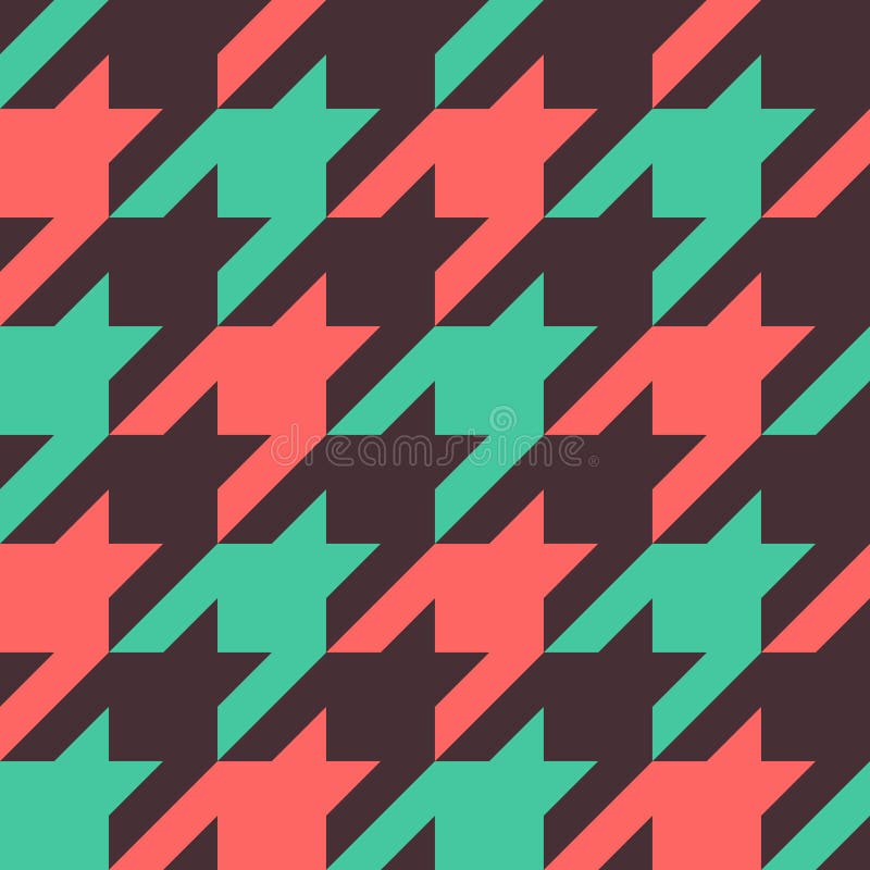 Seamless Houndstooth Texture. Pink and Teal Checkered Pattern Stock ...